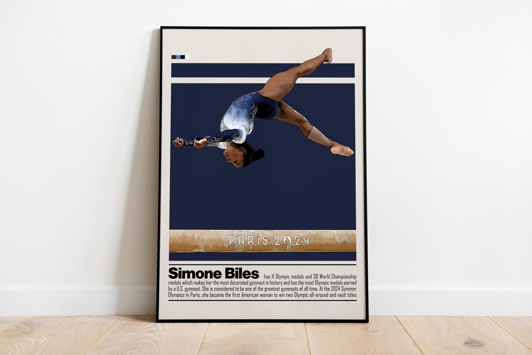 Simone Biles Digital Poster for Sports Fan Wall Art for Sprint ...