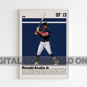 Ronald Acuña Poster Digital Download | Printable Wall Art for Baseball ...