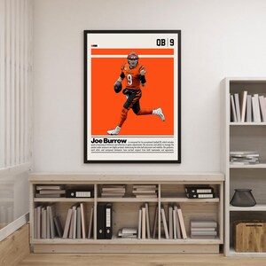 Joe Burrow Digital Poster for Sports Fan Wall Art for Football Fans ...