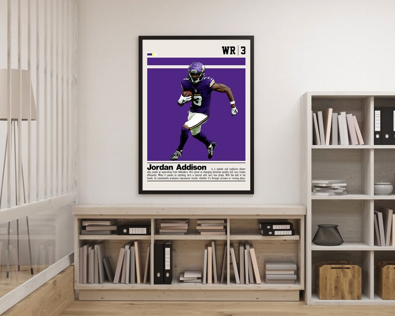Digital Poster of Jordan Addison Poster for Sports Fan Wall Art for ...