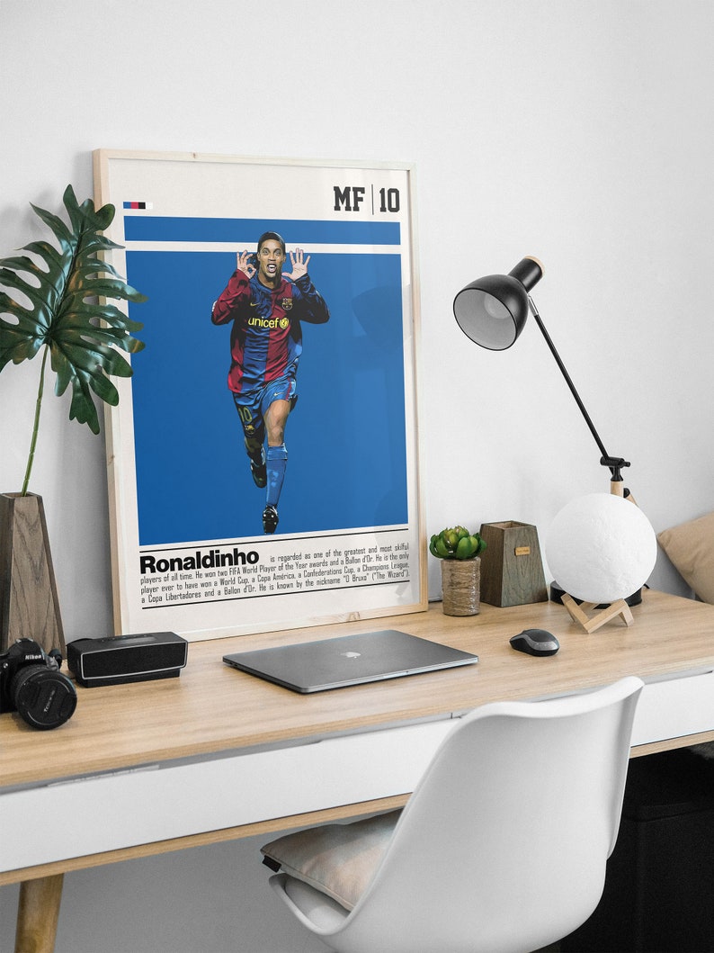 Ronaldinho Digital Poster for Sports Fan Wall Art for Soccer Fans ...