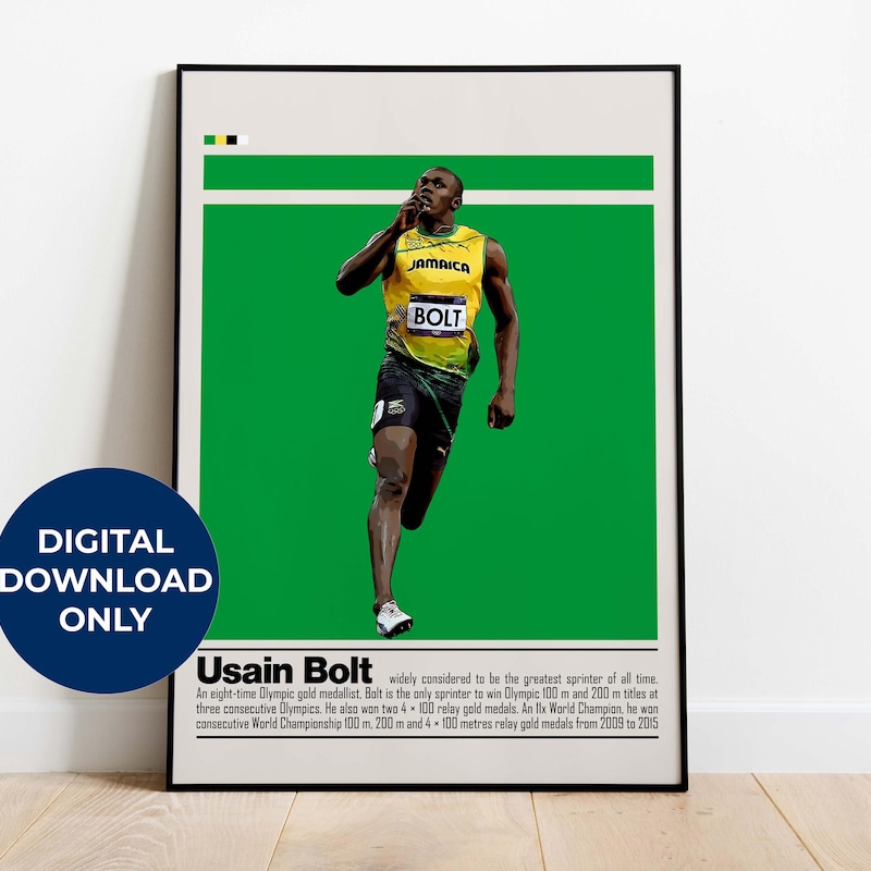 Usain Bolt Digital Poster - Etsy