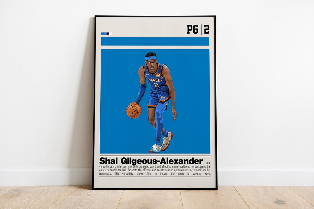 Shai Gilgeous-alexander Digital Poster for Sports Fan Wall Art for ...