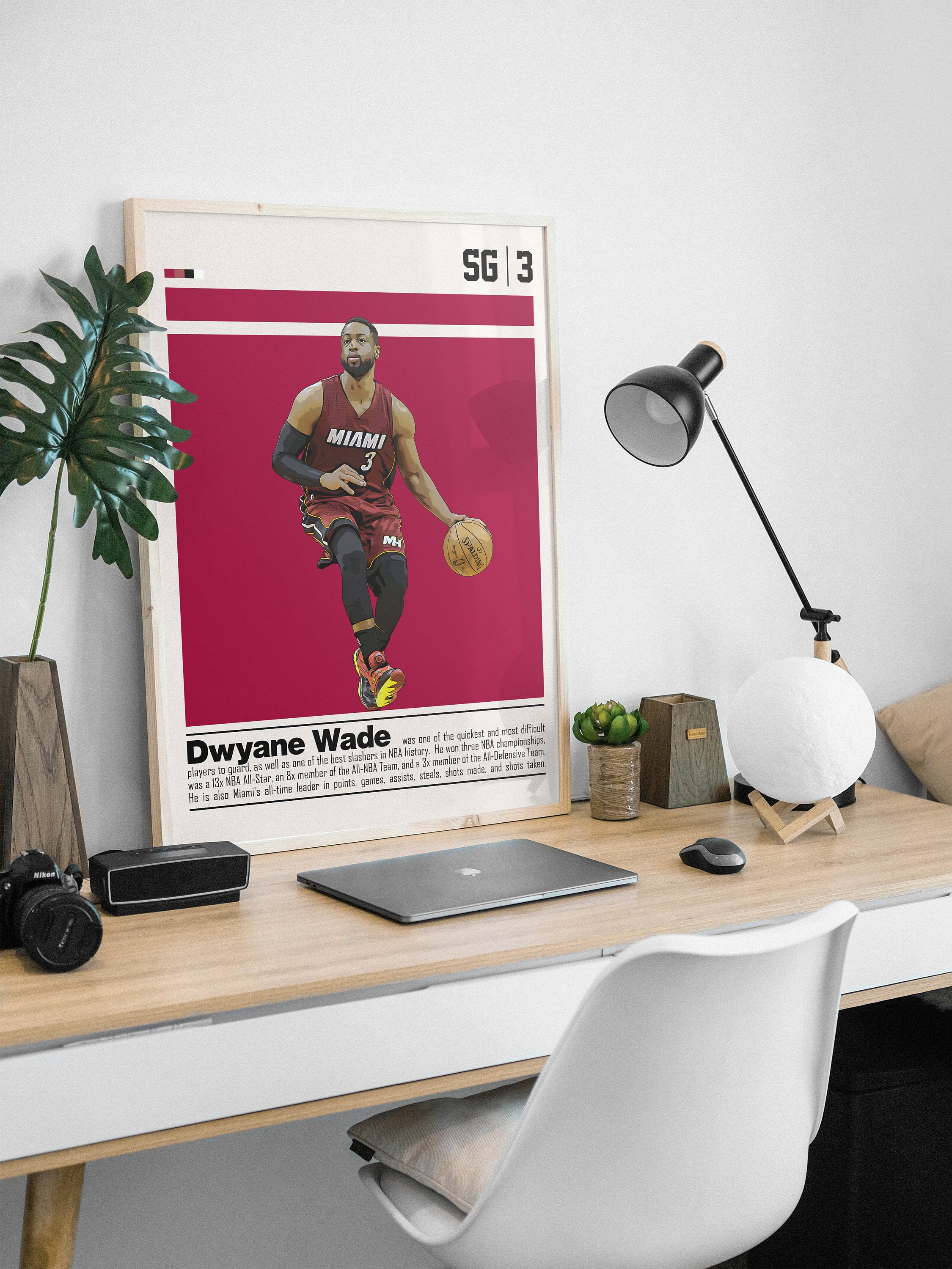 Digital Poster of Dwyane Wade Poster for Basketball Fan Wall - Etsy