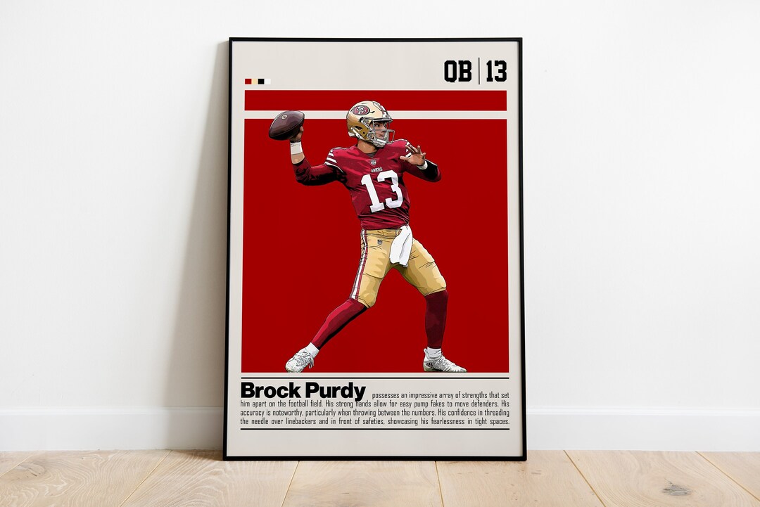 Brock Purdy Digital Poster for Sports Fan Wall Art for Football Fans ...