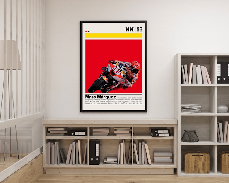 Marc Marquez Poster Digital Download Printable Wall Art for Motogp Fans ...