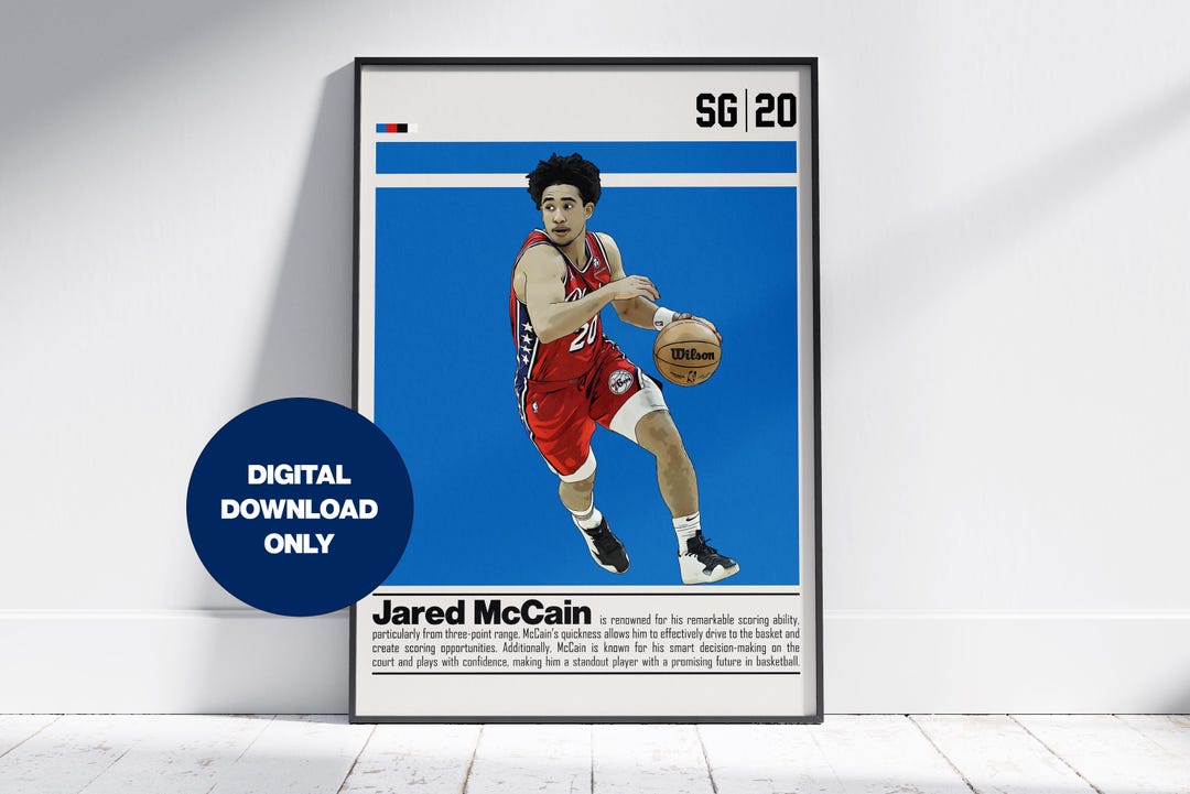 Jared Mccain Digital Poster for Sports Fan Wall Art for Basketball Fans ...