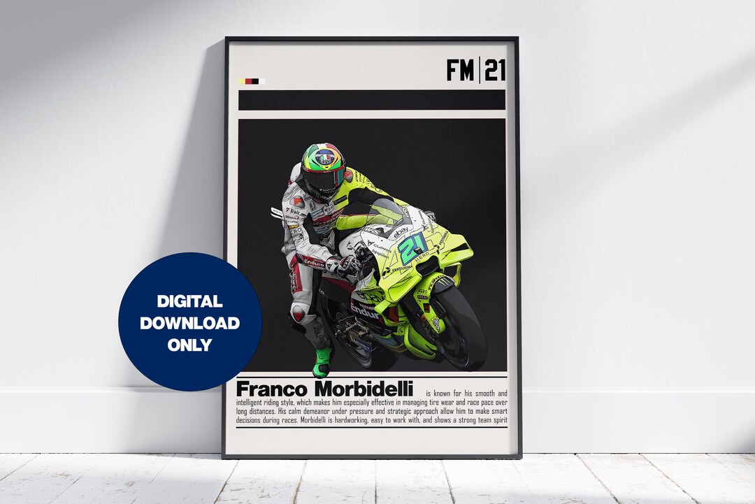 Franco Morbidelli Digital Poster for Sports Fan Wall Art for Motogp ...