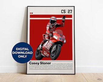 Kevin Schwantz Digital Poster for Sports Fan Wall Art for Motogp Fans ...
