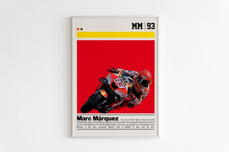 Marc Marquez Poster Digital Download Printable Wall Art for Motogp Fans ...