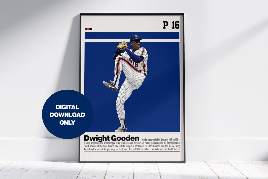 Dwight Gooden Digital Poster for Sports Fan Wall Art for Baseball Fans ...