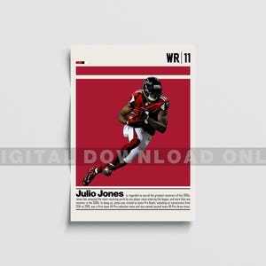 Julio Jones Poster Digital Download | Printable Wall Art for Football ...