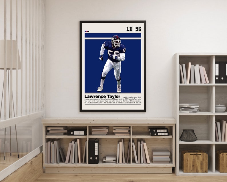 Lawrence Taylor Digital Poster for Sports Fan Wall Art for Football ...