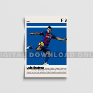 Luis Suarez Poster Digital Download | Printable Wall Art for Soccer ...