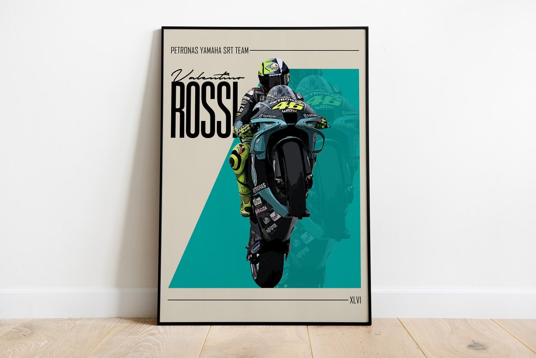 Digital Poster of Valentino Rossi Poster for Sports Fan Wall Art for ...