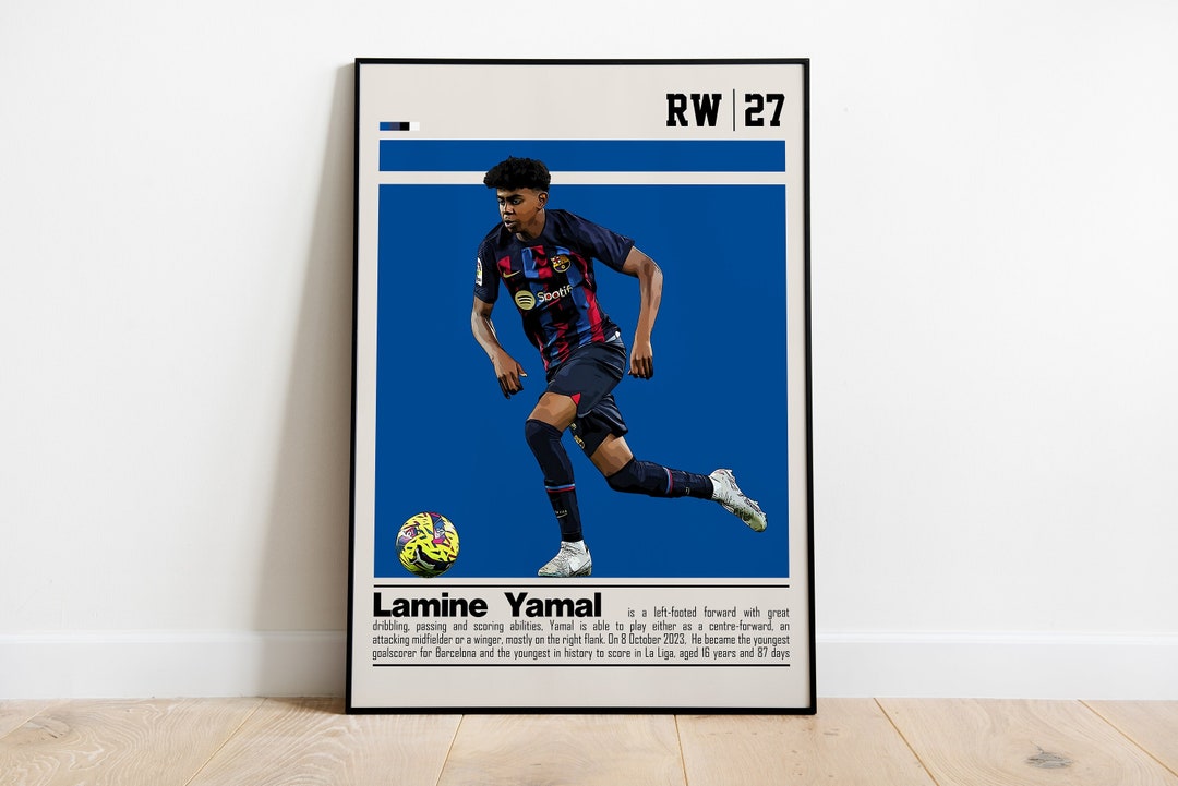 Digital Poster of Lamine Yamal Poster for Sports Fan Wall Art for ...