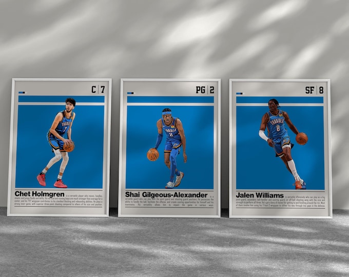 OKC Thunder 2025 Collage Poster | Thunder Art, Oklahoma City Thunder ...