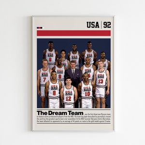 Dream Team Poster Digital Download | Printable Wall Art for Basketball ...