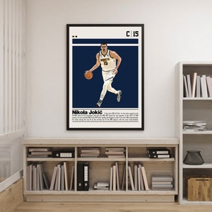 Nikola Jokic Digital Poster for Sports Fan Wall Art for Basketball Fans ...