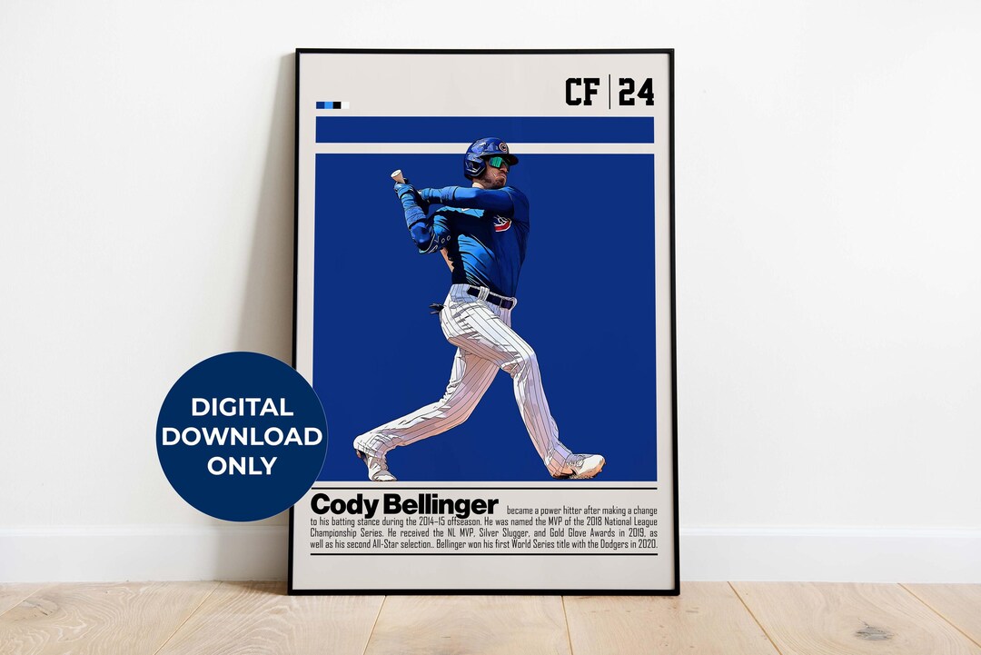 Cody Bellinger Digital Poster for Sports Fan Wall Art for Baseball Fans ...