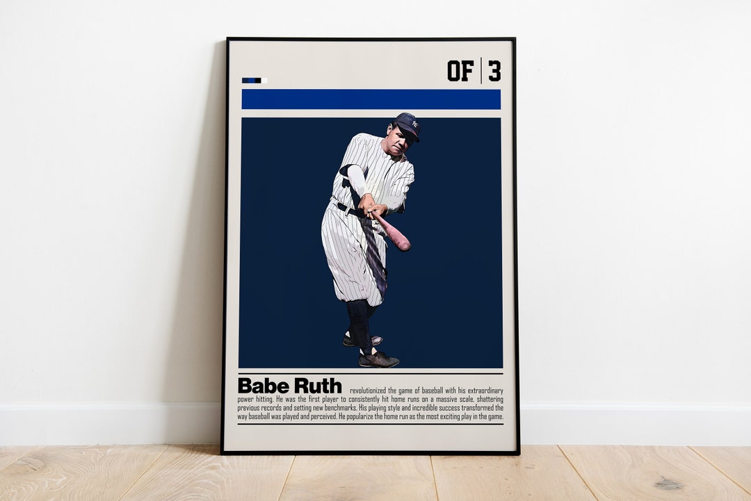 Babe Ruth Poster Digital Download Printable Wall Art for Baseball Fans ...