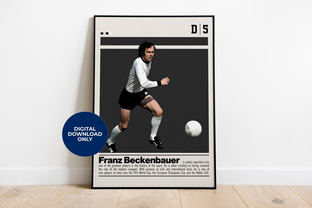 Franz Beckenbauer Digital Poster for Sports Fan Wall Art for Soccer ...