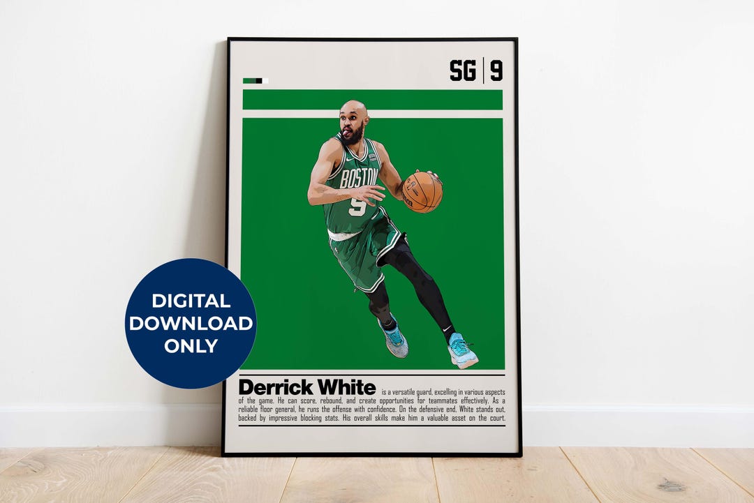 Derrick White Digital Poster for Sports Fan Wall Art for Basketball ...