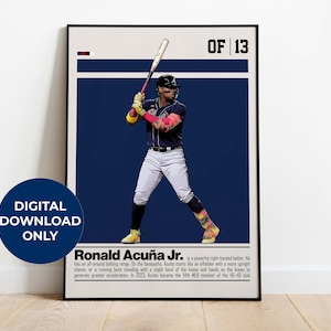 Ronald Acuña Poster Digital Download | Printable Wall Art for Baseball ...