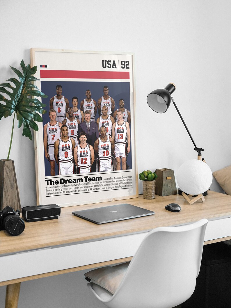 Dream Team Poster Digital Download Printable Wall Art for Basketball ...