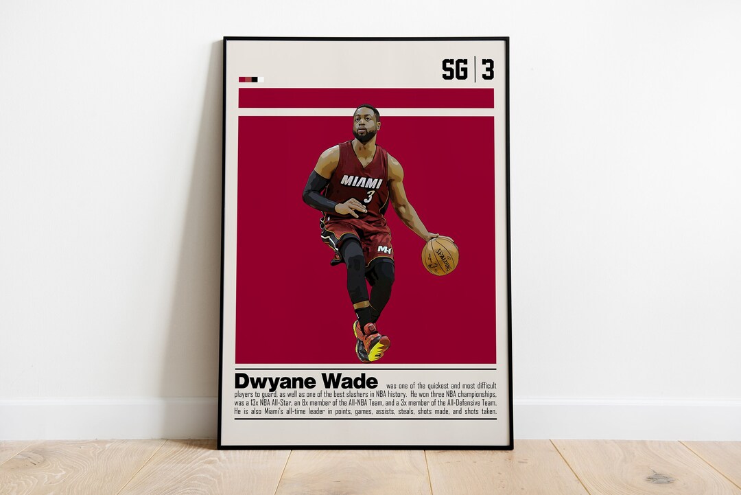 Digital Poster of Dwyane Wade Poster for Basketball Fan Wall - Etsy