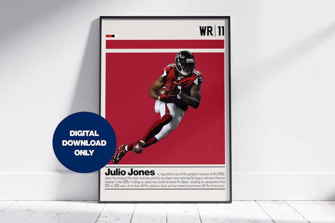 Julio Jones Poster Digital Download | Printable Wall Art for Football ...