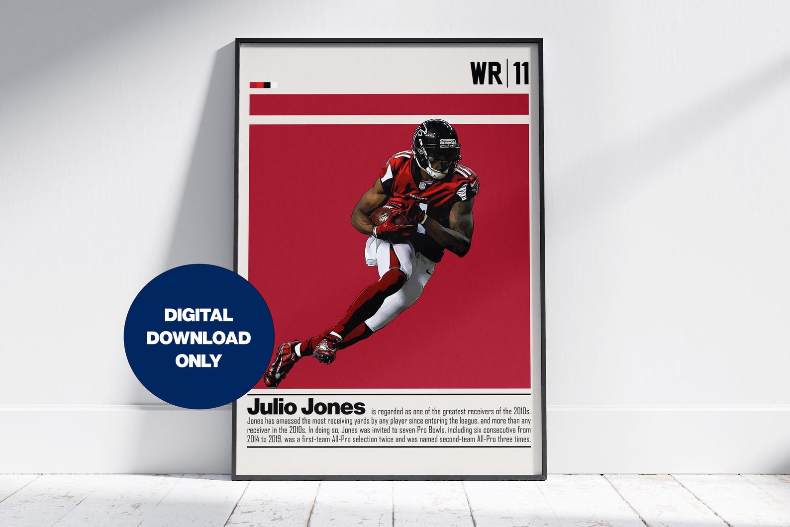 Julio Jones Poster Digital Download | Printable Wall Art for Football ...