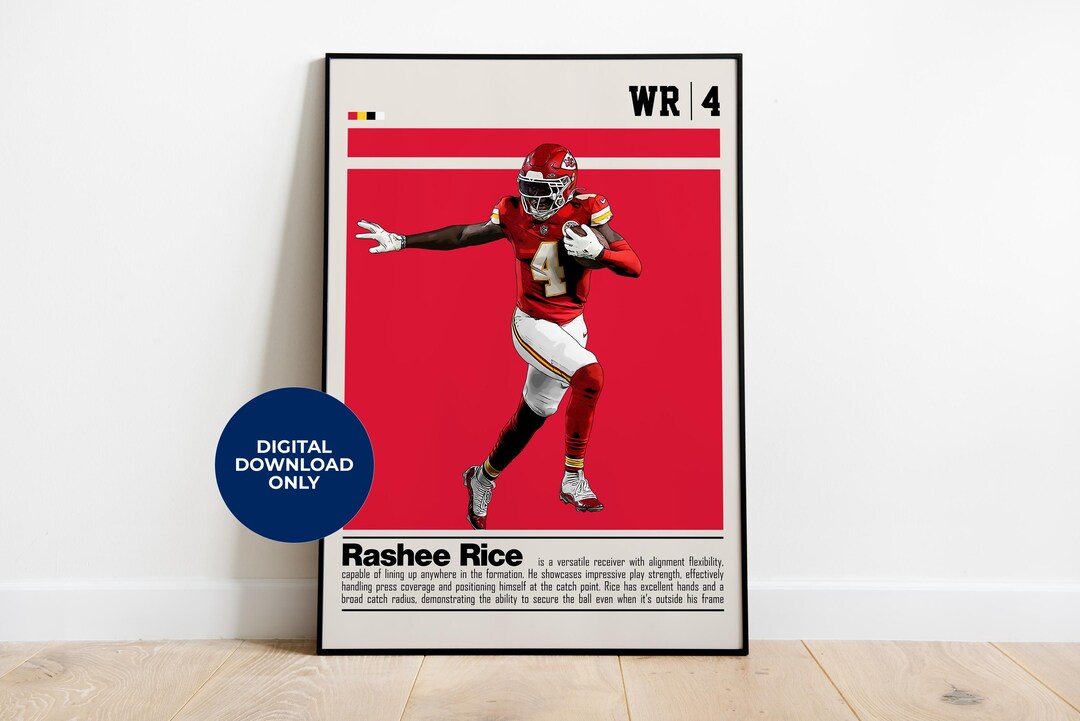 Rashee Rice Digital Poster for Sports Fan Wall Art for Football Fans ...