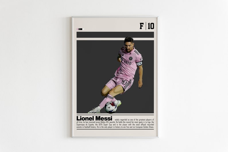 Lionel Messi Digital Poster for Sports Fan Wall Art for Soccer Fans ...