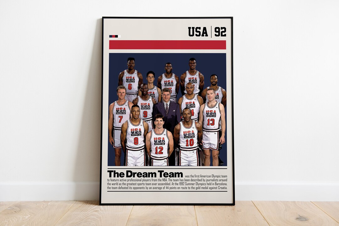Dream Team Poster Digital Download Printable Wall Art for Basketball ...