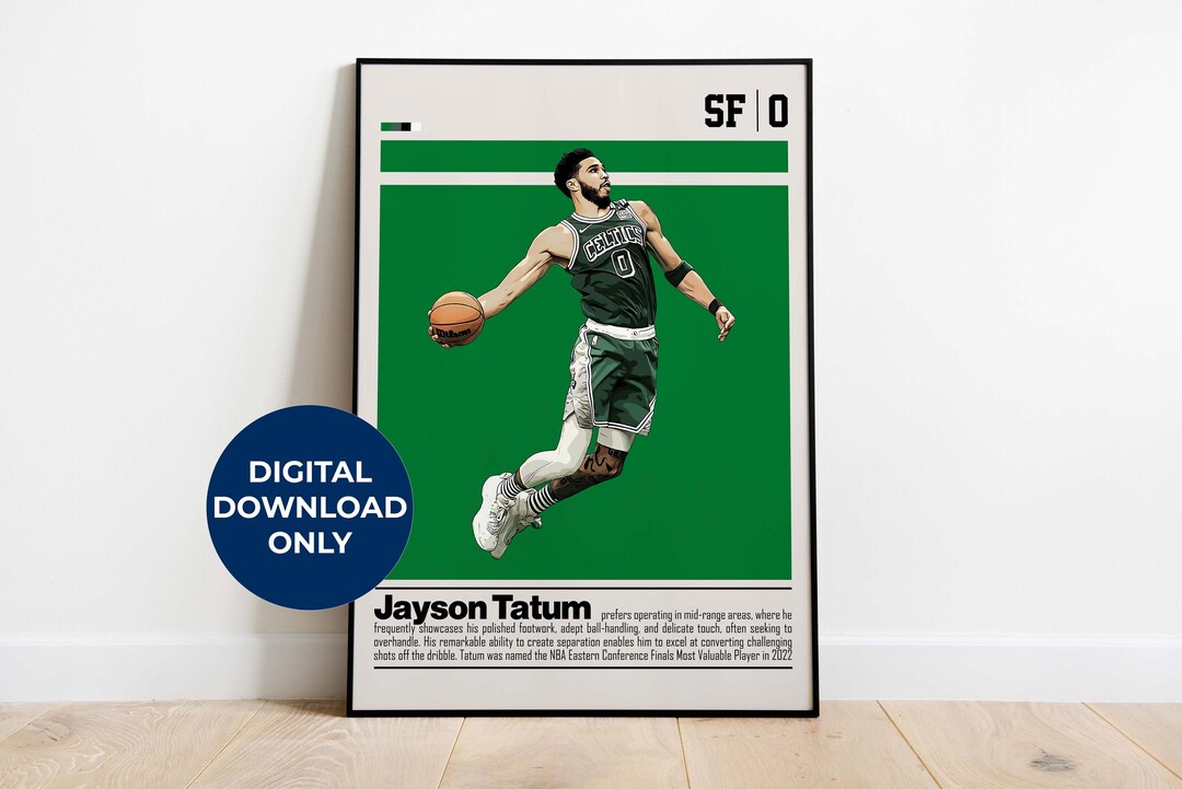 Jayson Tatum Poster Digital Download | Printable Wall Art for ...