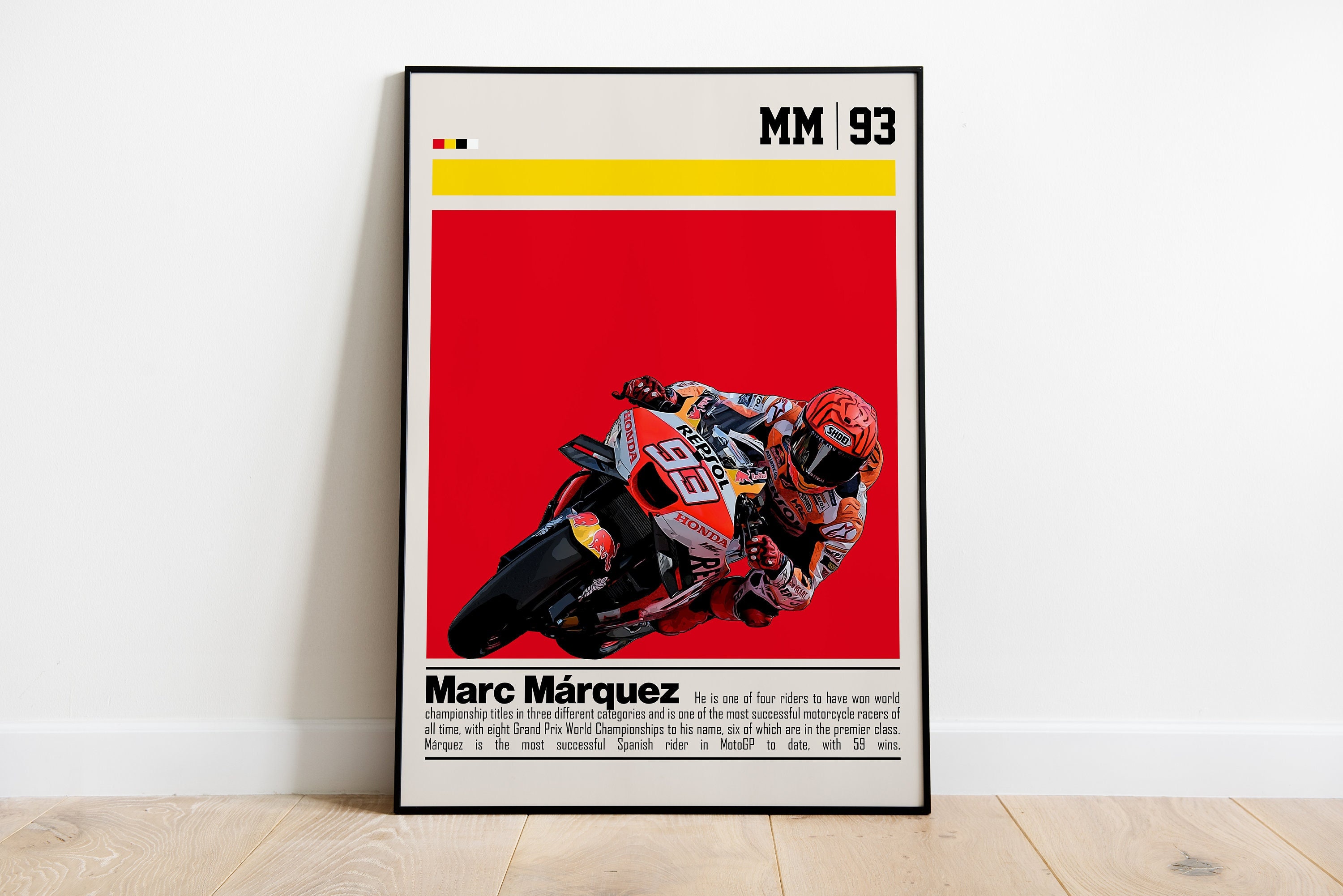 Marc Marquez Poster Digital Download Printable Wall Art for Motogp Fans ...