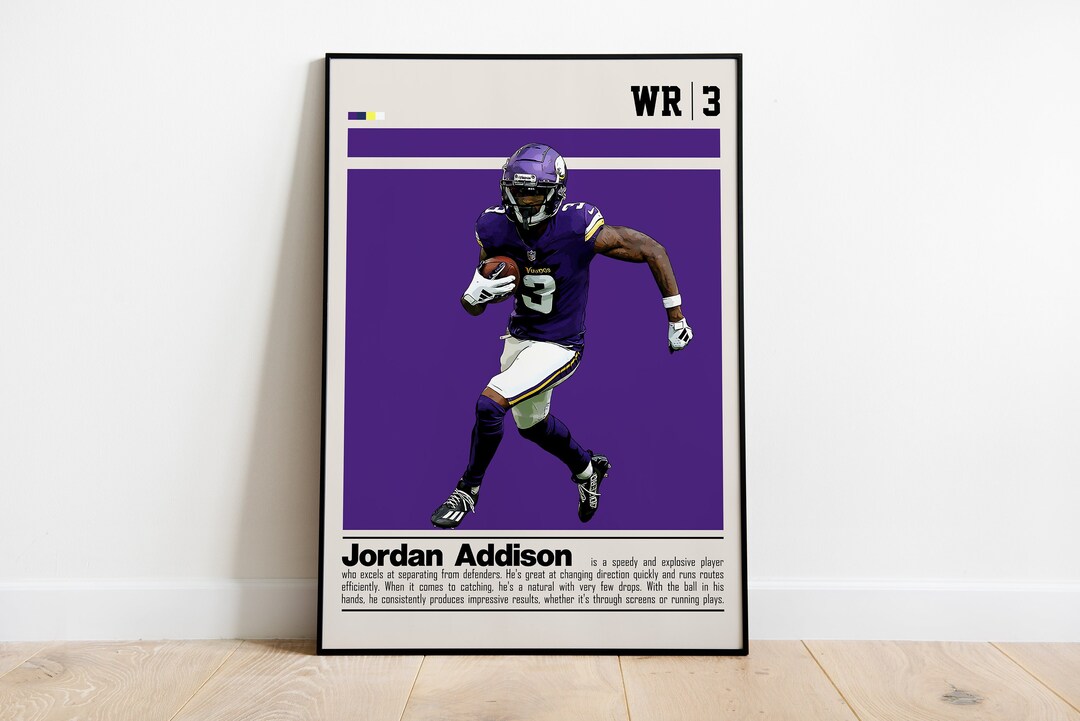 Digital Poster of Jordan Addison Poster for Sports Fan Wall Art for ...