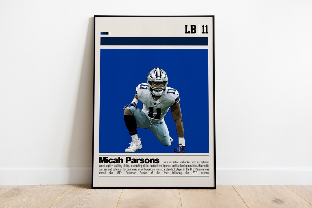 Micah Parsons Poster Digital Download Printable Wall Art for Football ...