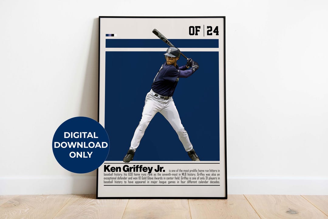 Ken Griffey Jr. Digital Poster for Sports Fan Wall Art for Baseball ...