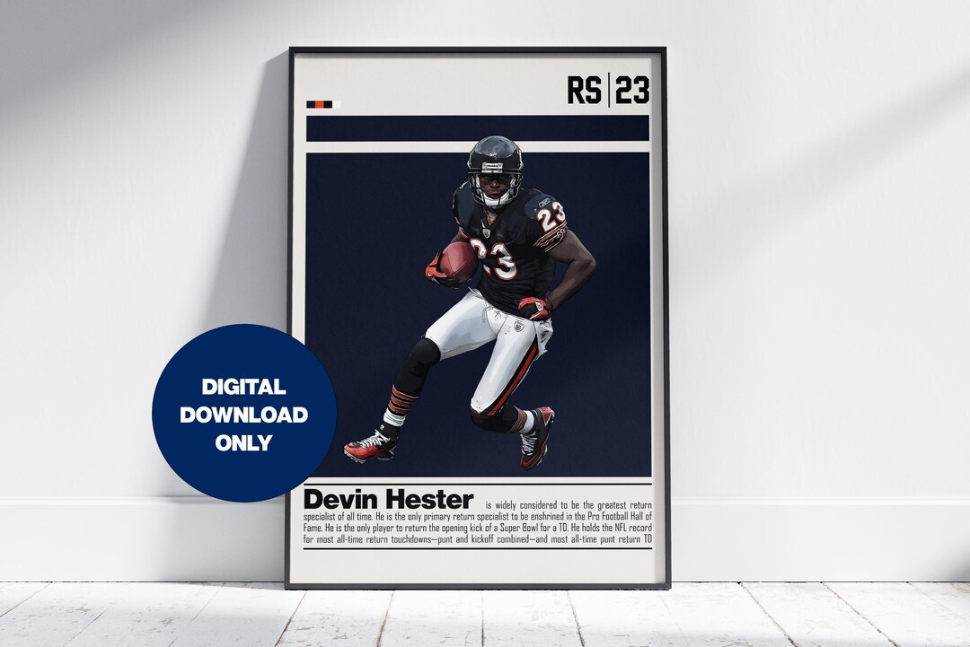 Devin Hester Digital Poster for Sports Fan Wall Art for Football Fans ...