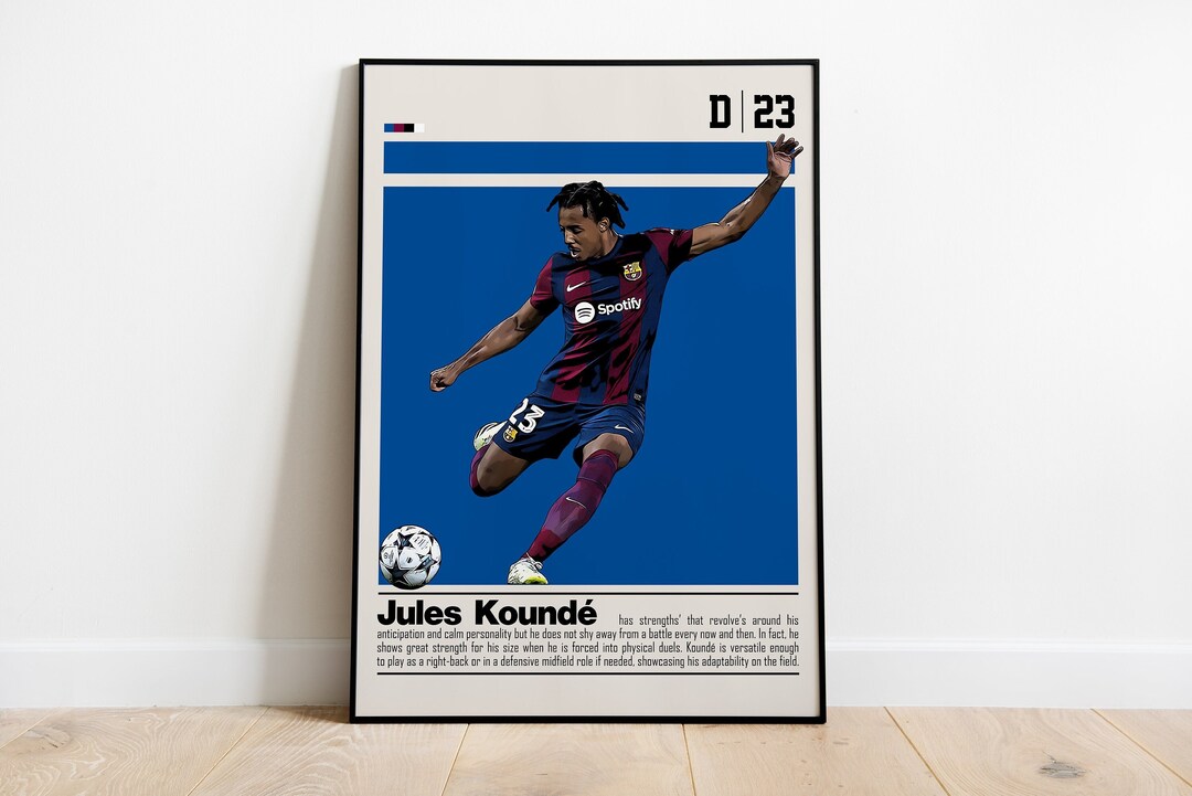 Jules Kounde Digital Poster for Sports Fan Wall Art for Soccer Fans ...