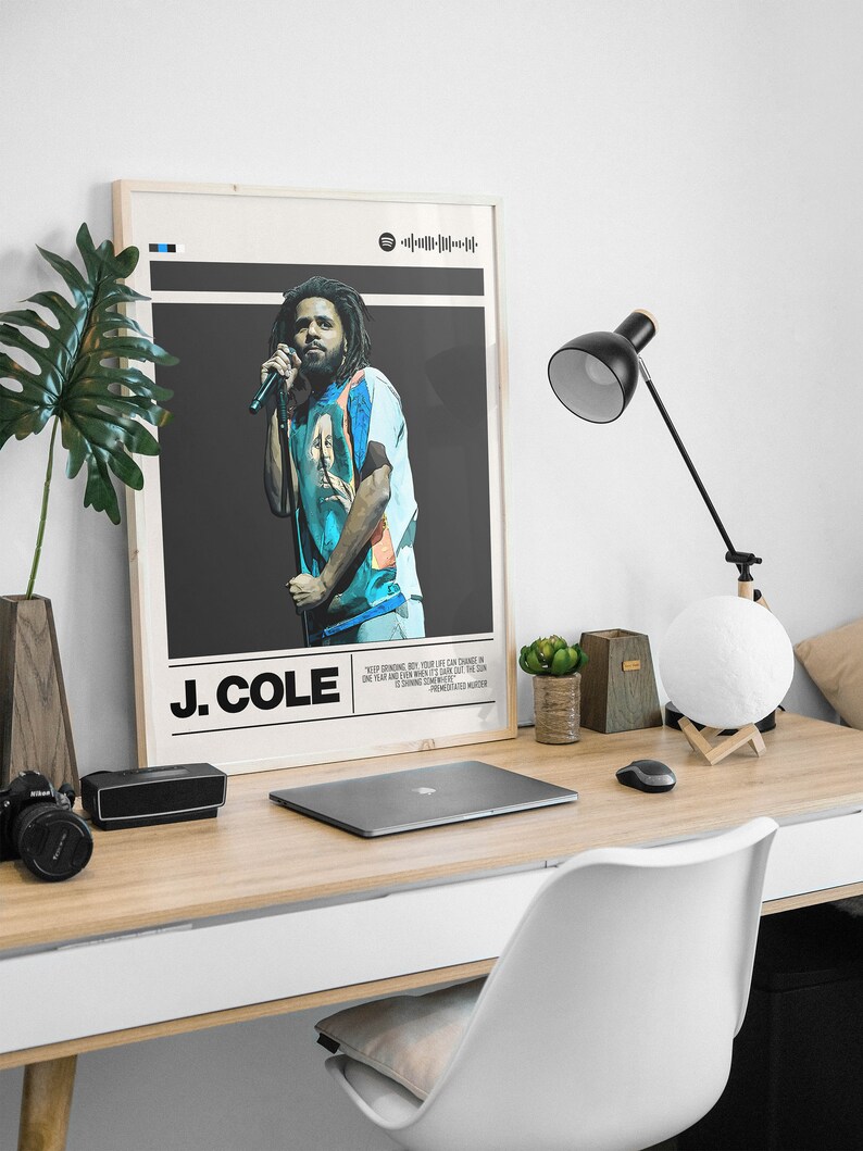 J. Cole Digital Poster for Hip Hop Fan Wall Art for Music Fans Modern ...