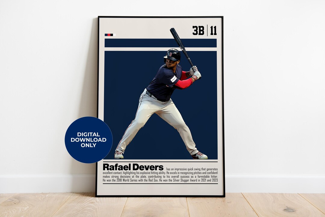 Rafael Devers Poster Digital Download | Printable Wall Art for Baseball ...