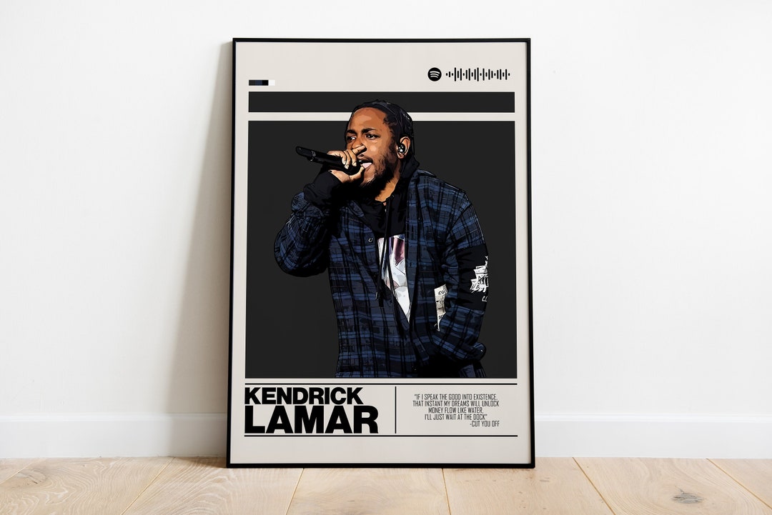Digital Poster of Kendrick Lamar Poster for Music Fan Wall Art for Hip ...