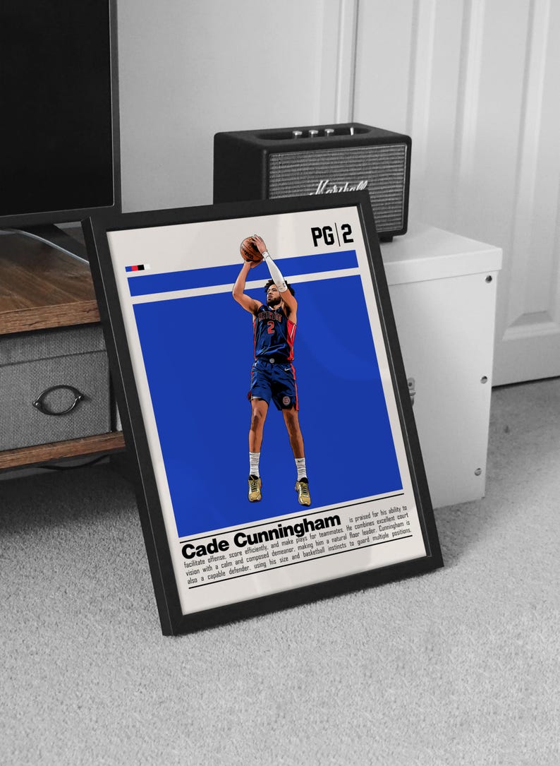 Cade Cunningham Digital Poster for Sports Fan Wall Art for Basketball ...