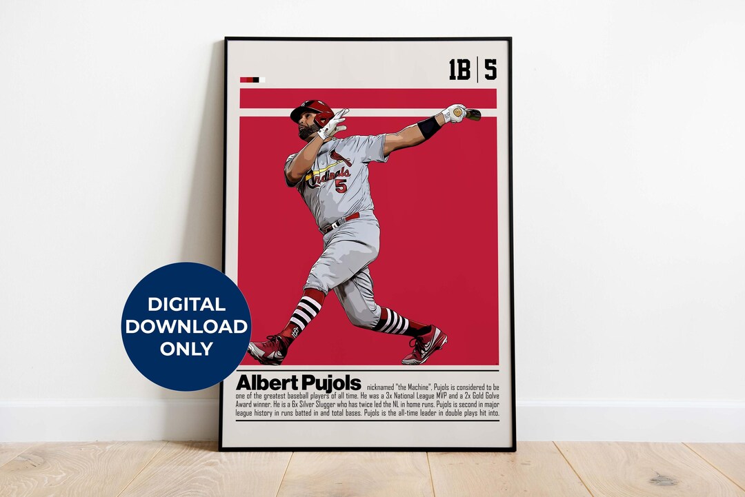Albert Pujols Digital Poster for Sports Fan Wall Art for Baseball Fans ...