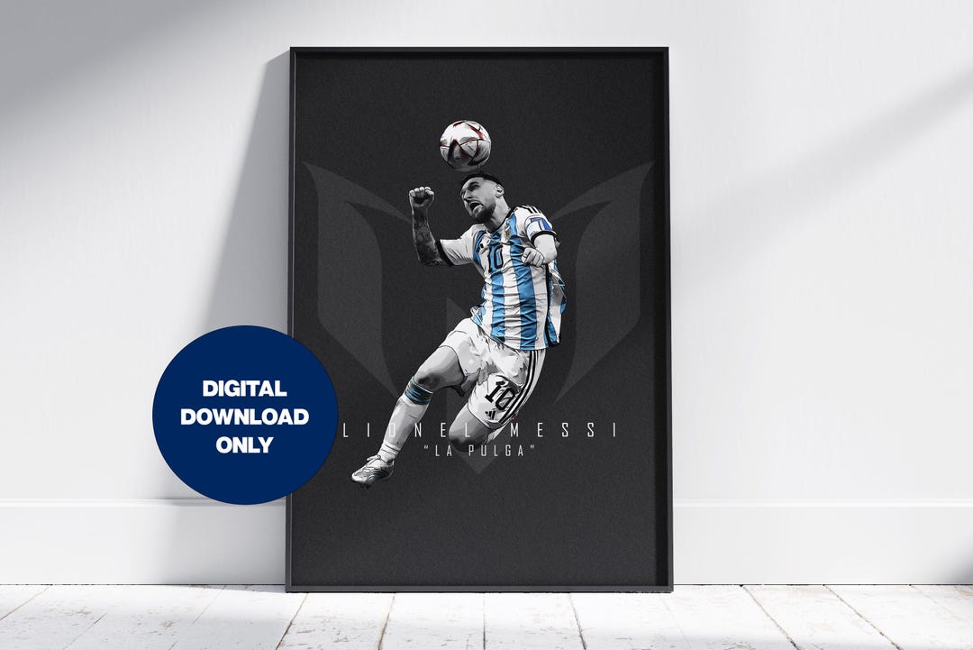 Minimalist Lionel Messi Football Poster Digital Download | Printable ...