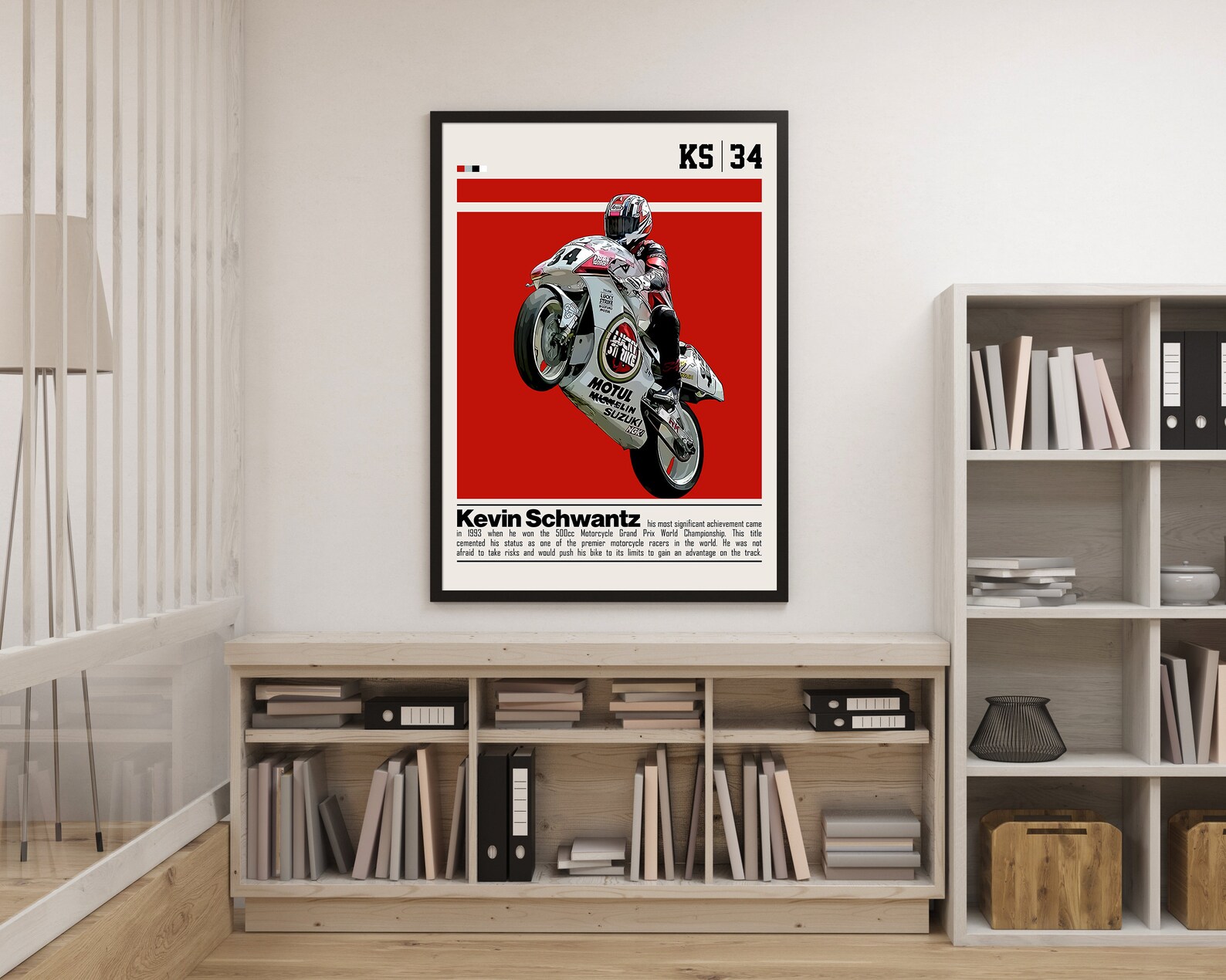 Kevin Schwantz Digital Poster for Sports Fan Wall Art for Motogp Fans ...