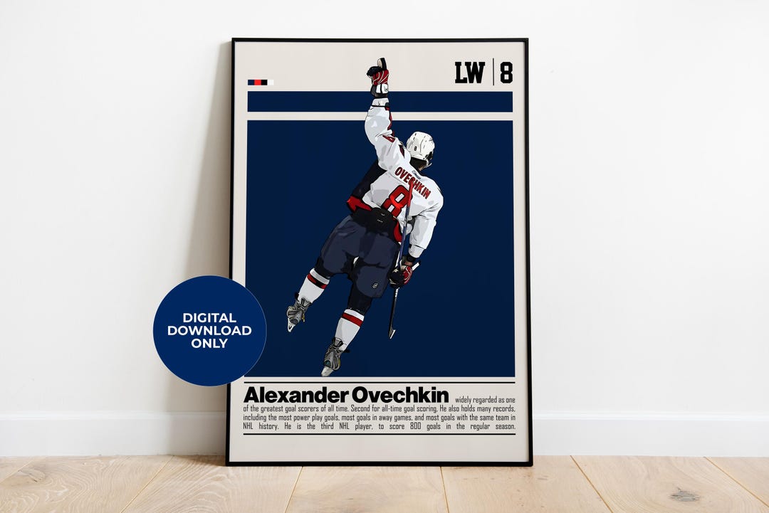 Alexander Ovechkin Digital Poster for Sports Fan Wall Art for Hockey ...